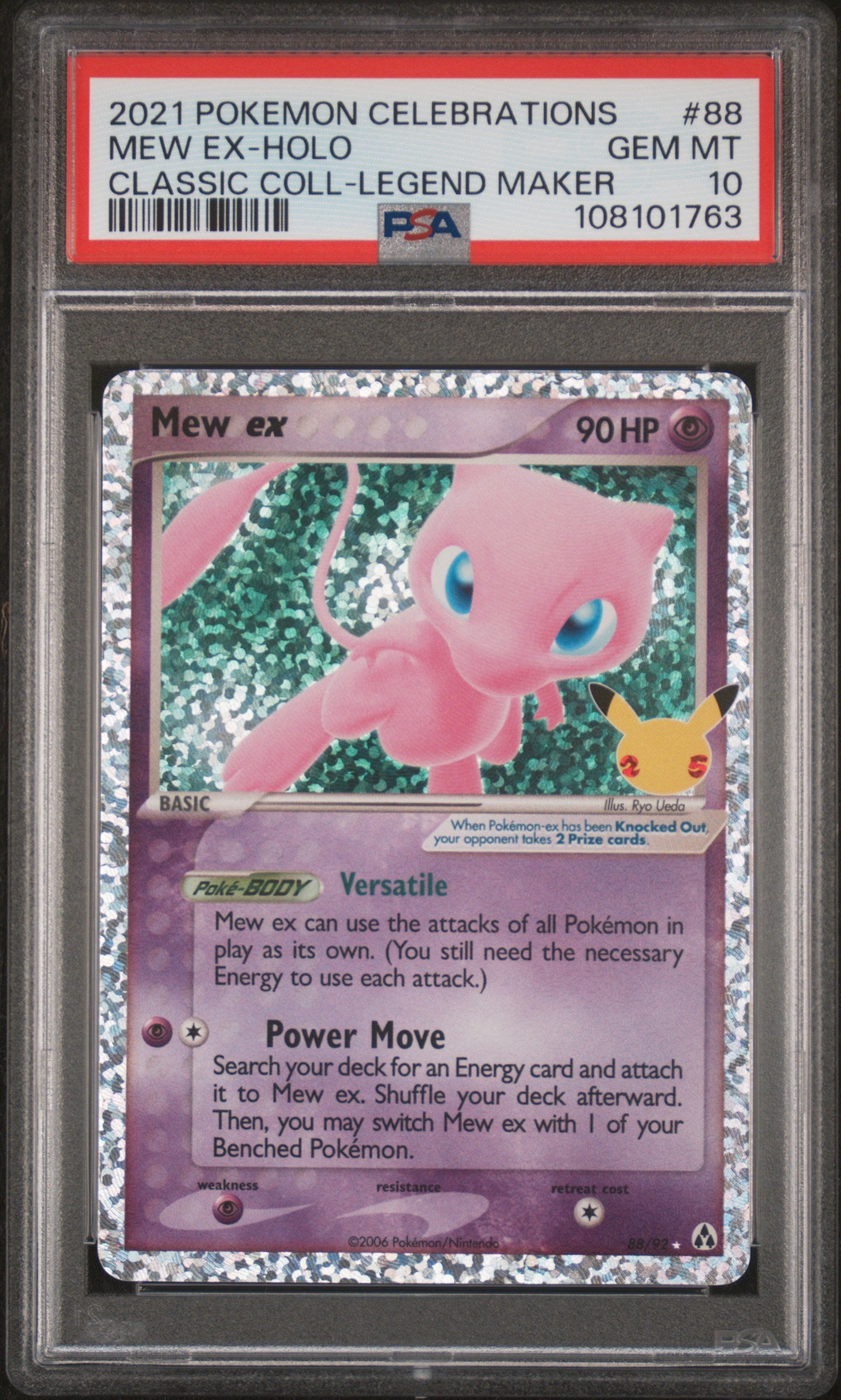 2021 Pokemon Celebrations Classic Collection #88 Mew Ex-Holo PSA 10 ...